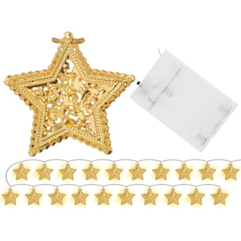 Christmas tree lights Garland LED Gold Stars