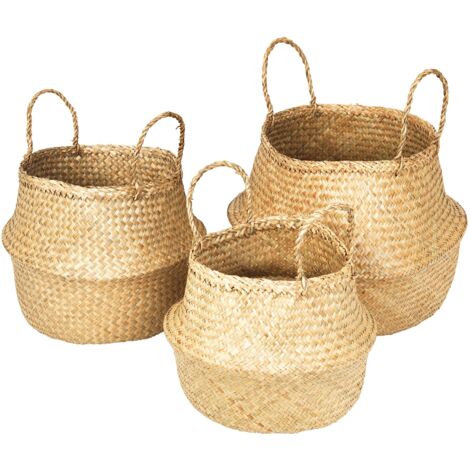 Natural boho-style basket YT21B-35