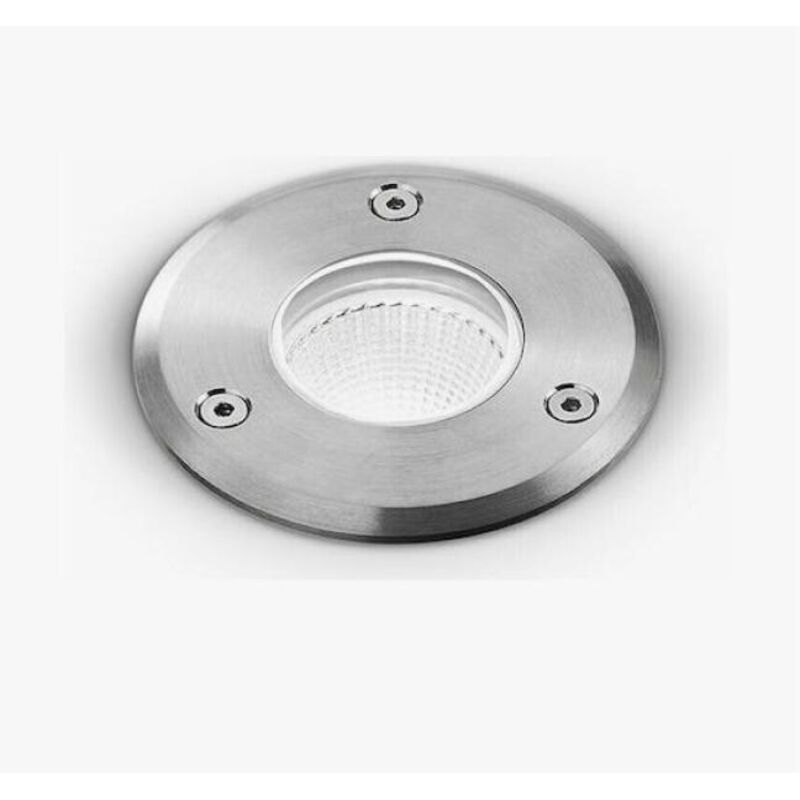 GES542- SEGNAPASSI IN ALLUMINIO E ACCIAIO AISI 306 LED 4000K 395LM 5W TONDO