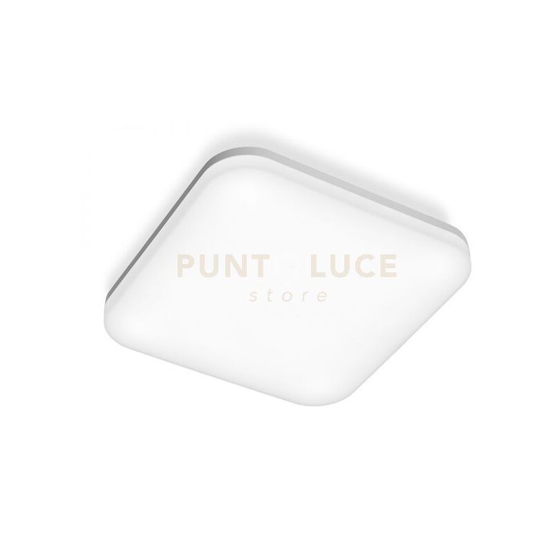 GES833- PLAFONIERA QUADRATA BIANCA A LED 4000K 2700LM 30W IP66 33CM