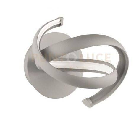 APPLIQUE LUMEN SILVER LED 3000K 500LM 10W DIMMERABILE H.22CM