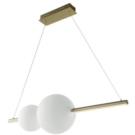 Lampadario a sospensione a Led in metallo e vetro soffiato Fufi di ...