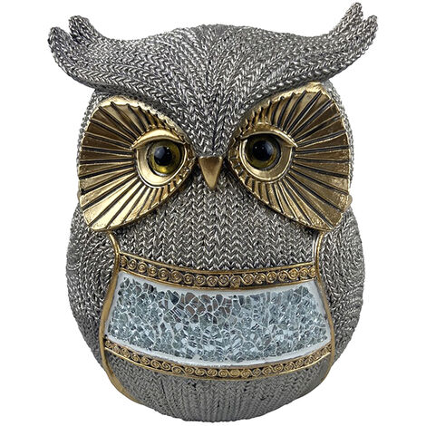 Signes Grimalt Buhos buhos figur Silberne Eulenabbildung - 20x15x12cm