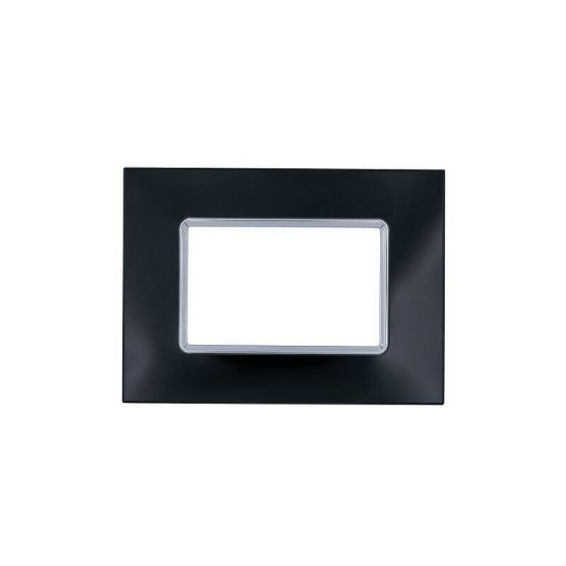 Placca di vetro 3 moduli mapam gem compatibile con vimar plana nero ...