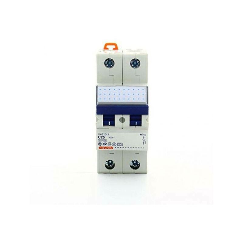 Gewiss interruttore magnetotermico 2p curva c 25a 6ka gw92049