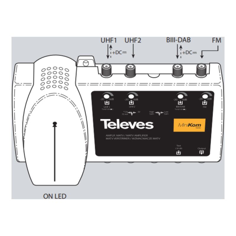 Amplificatore televes 4 in 1 out - 539220