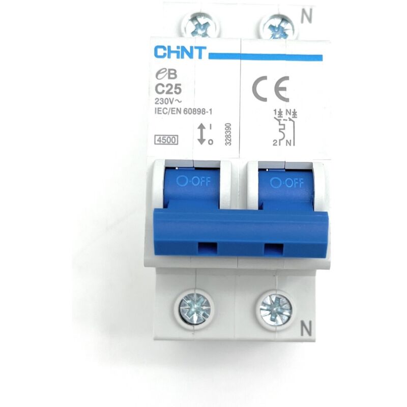 Interruttore magnetotermico chint 1p+n 25ac- 328390