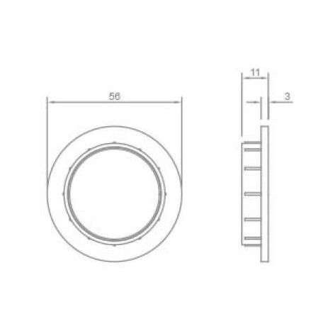 Ghiera filettata fai 56x11 mm e27 bianco - 0231