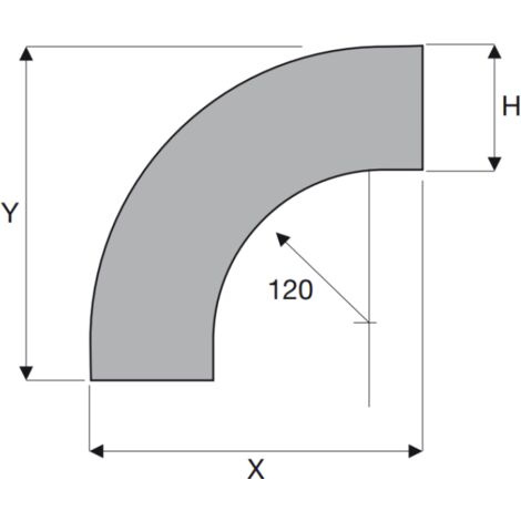 Curva in discesa sati cd 90 80x230x230mm acciaio zincato - 1041651