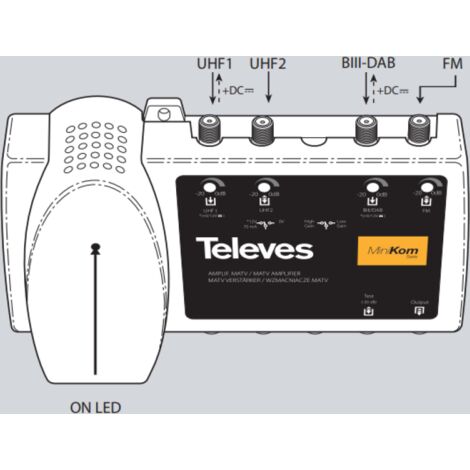 Amplificatore televes 4 in 1 out - 539220