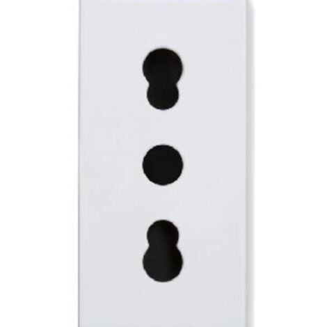 Presa bipasso p11/p17 urmet 1 modulo 2p+t 16a bianco - 12100/303-9
