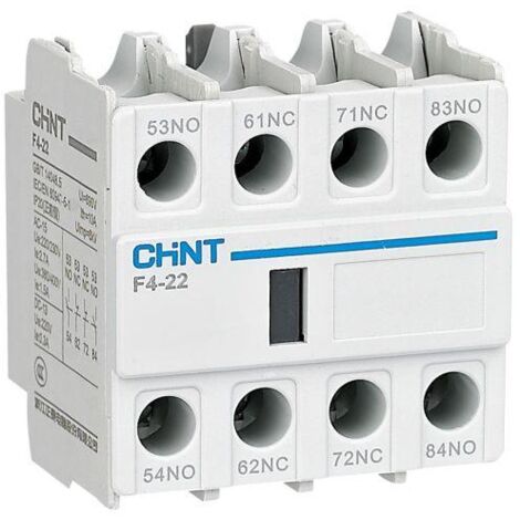 Contatto ausiliario chint 6a 2 nc + 2 no grigio - 439520