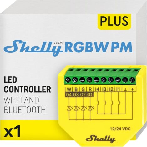 Controller per striscia led shelly rgbw wifi + bluetooth rgbw - shprgbpm