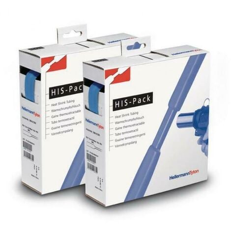 Hellermann tyton termorestringente 2:1 mb 12,7/ 6,4 bu 5 metri blu 300-31276