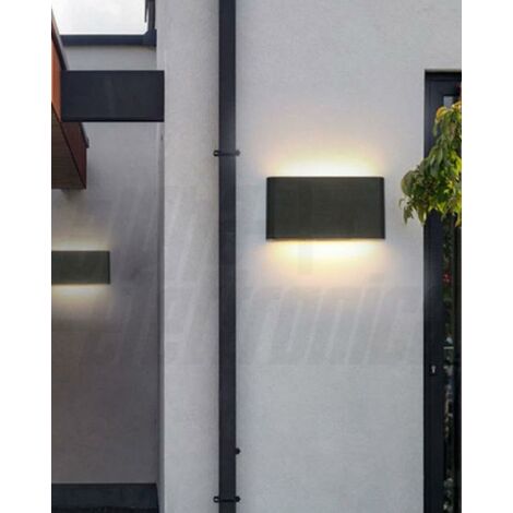 Applique led alpha elettronica twin 12w 3/4/6k ip54 bianco - jo480w-40cct