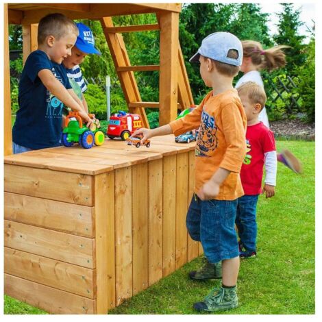 Fungoo FORTRESS Toybox in legno con scivolo