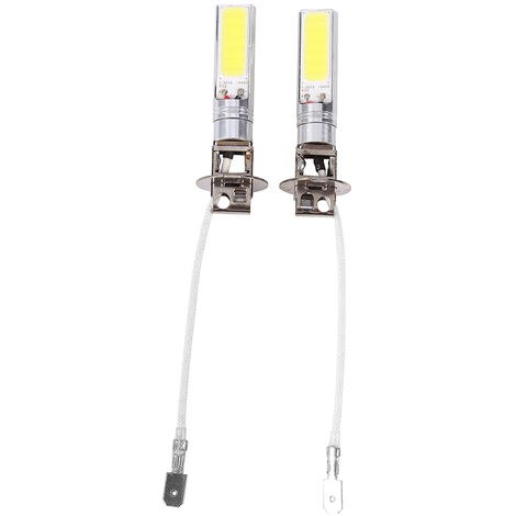 Jeffergarden 2pcs H3 COB LED Lumineux Xénon Blanc 6000K Voiture Auto ...