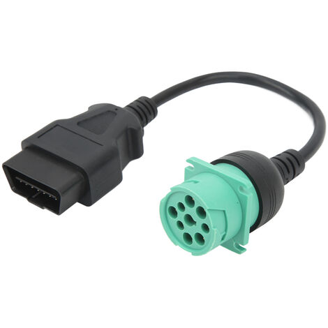 Jeffergarden Adaptateur de cble de Diagnostic de camion OBD2, connecteur 9 broches mle à 16 ...