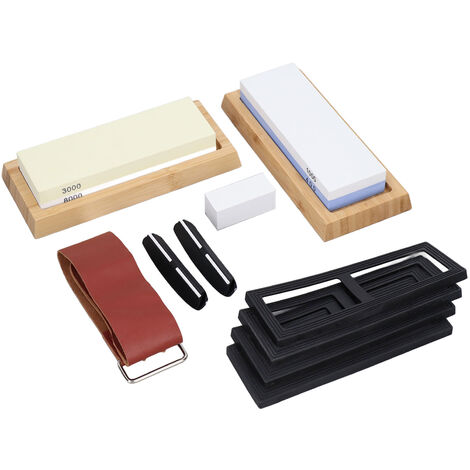 Jeffergarden Pierre à aiguiser,Ensemble de pierres à aiguiser les couteaux, Kit d'afftage de ...