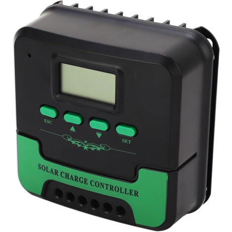 Jeffergarden Contrôleur de charge solaire MPPT, régulateur à écran LCD 12 V/24 V, adaptatif, 5 V ...