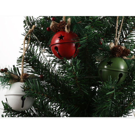 Jeffergarden Cloche de Noël décorative, en fer, blanche.