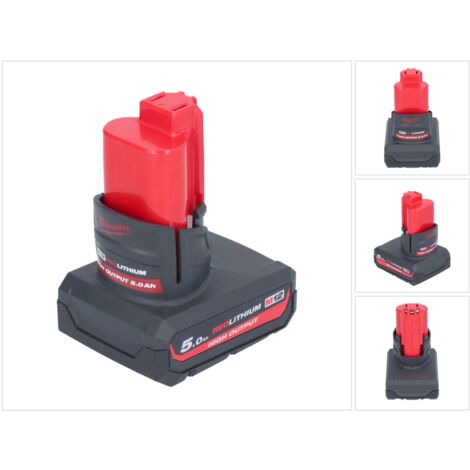 Milwaukee M12HB5 Batterie 12V Li-Ion 5,0 Ah HIGH OUTPUT - 4932480165
