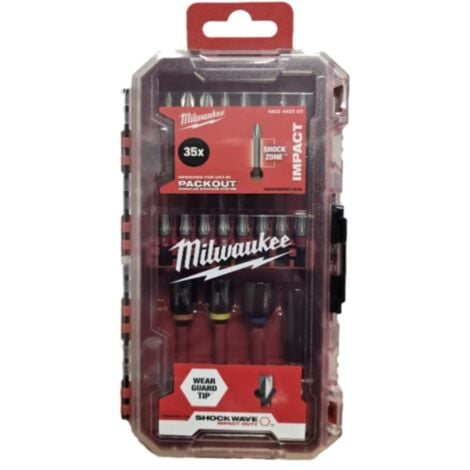 Milwaukee 4932492003 Set embouts SHOCKWAVE 35 PIÈCES