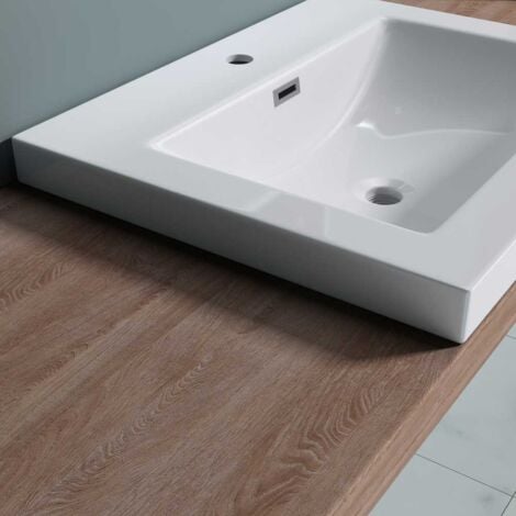 Bathroom Cloakroom 600 x 480mm Stone Resin Bathroom Basin - Self ...