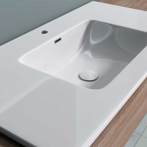 Bathroom Cloakroom 900 x 480mm Stone Resin Bathroom Basin - Self ...
