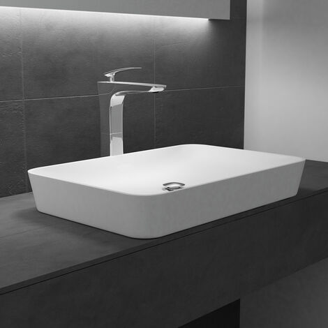 Bathroom Cloakroom 600mm x 400mm Stone Resin Bathroom Basin ...