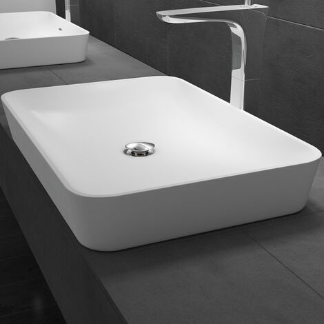 Bathroom Cloakroom 600mm x 400mm Stone Resin Bathroom Basin ...