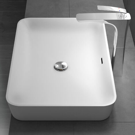 Bathroom Cloakroom 600mm x 400mm Stone Resin Bathroom Basin ...