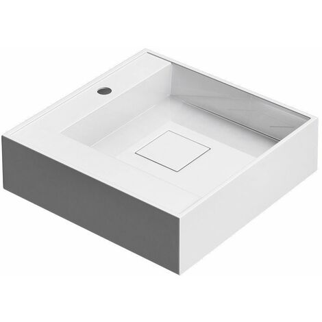 Bathroom Cloakroom 50x50CM Stone Resin Basin - Wall Hung Or Countertop ...