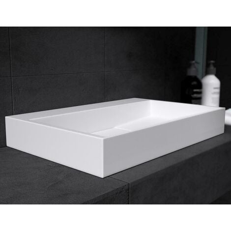 Durovin Bathrooms Cast Stone Resin Bathroom Basin- Wall Hung Or ...