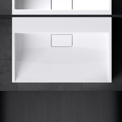 Durovin Bathrooms Cast Stone Resin Bathroom Basin - Wall Hung Or ...