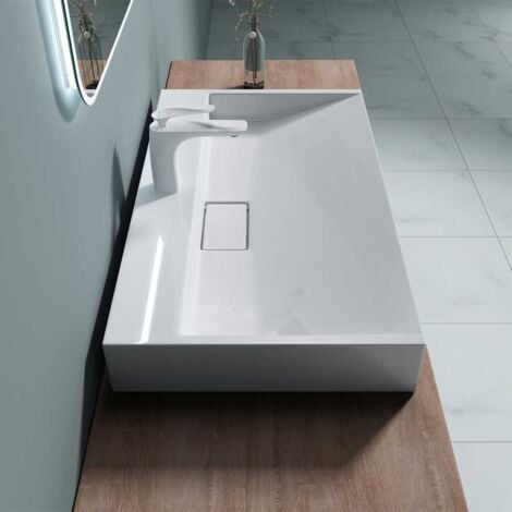 Durovin Bathrooms Cast Stone Resin Bathroom Basin - Wall Hung Or ...