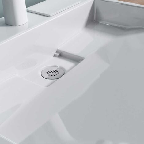 Bathroom Cloakroom 600 x 380mm (WxD) Cast Stone Resin bathroom Basin ...