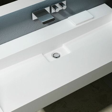 Bathroom Cloakroom 600 x 380mm (WxD) Cast Stone Resin Bathroom Basin ...