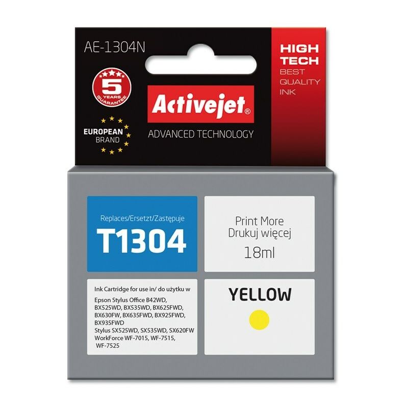 Encre Activejet AE-1304N (remplacement pour Epson T1304 Supreme 18 ml ...