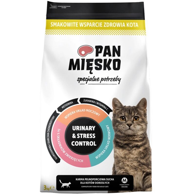 Croquettes pour chats Pan Mięsko Urinary & Stress Control 3 kg