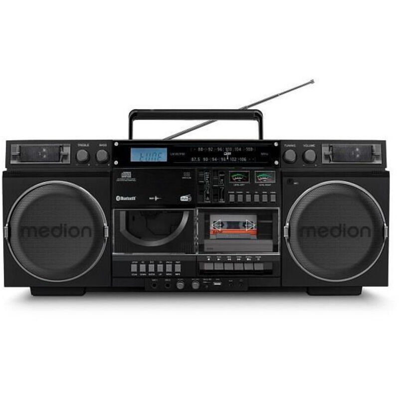 Ghetto Blaster - MEDION - Vintage - DAB+ - CD/Cassette/USB/MP3 - 2x10 W ...