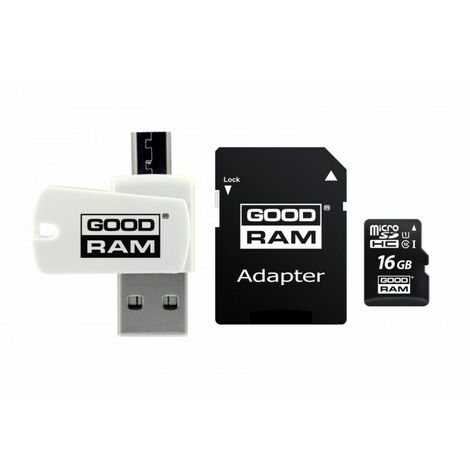 Carte mémoire Goodram M1A4-0160R12 16 Go MicroSDHC Classe 10 UHS-I