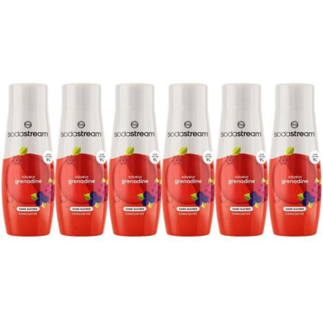Concentrés SODASTREAM - Pack de 6 concentrés de grenadine sans sucre ...