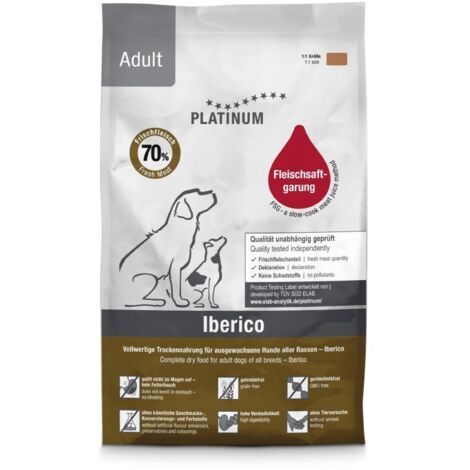 PLATINUM Adult Iberico - aliment semi-humide pour chien - 1,5 kg