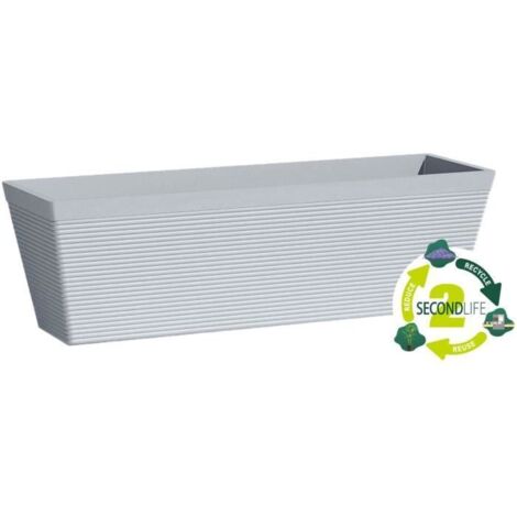 Pot de fleurs - GARDEN ID - Green Care Impact Bleu-Gris - 50 x 16 x 16 ...