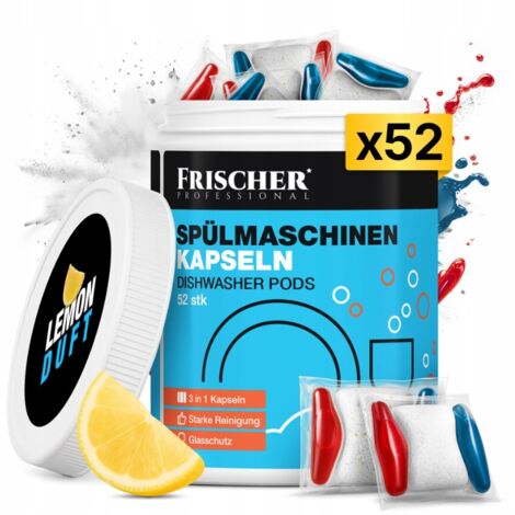Capsules pour lave-vaisselle Frischer 3 en 1. 52 pièces