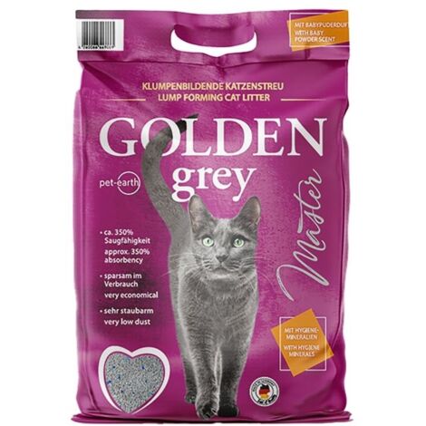 Litière bentonite Golden Grey Master pour chats, 7 kg