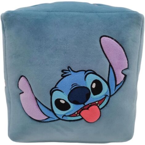 Coussin Cube LILO & STITCH en microfibre, 25 x 25 x 25 cm