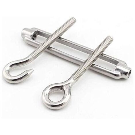 Lot de 10 crochets et œillets M4, tendeur C à O, en acier inoxydable ...