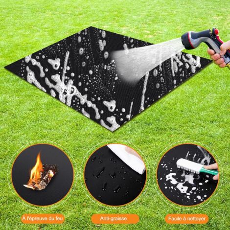 Tapis de Protection 100x182cm Tapis Barbecue Sol D'extérieur Tapis de ...